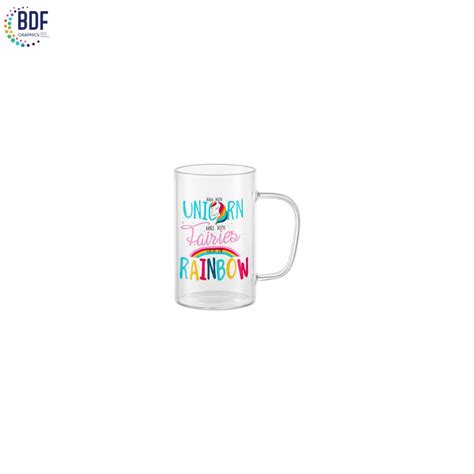18oz540ml Sublimation Glass Beer Coffee Mugs Bdf Graphics