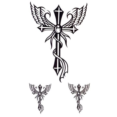 Small Christian Cross Pack Temporary Tattoo Religious Fake Tattoos