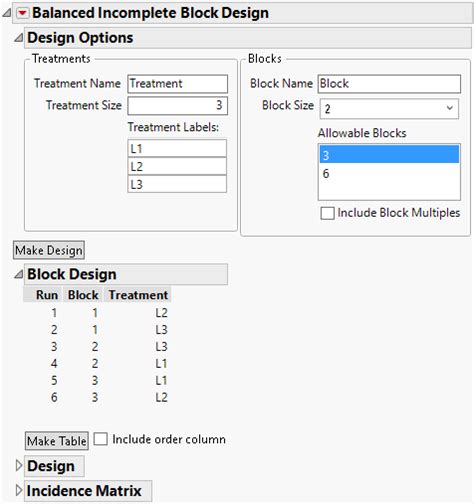 Example Of A Balanced Incomplete Block Design