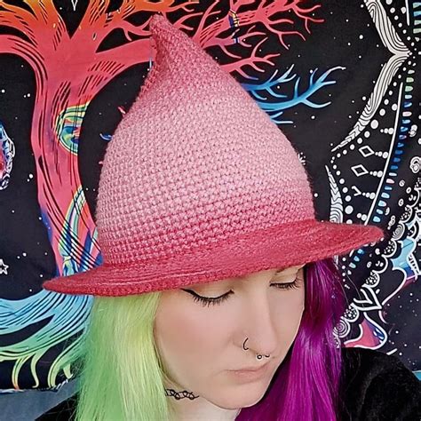 Crochet Pink Sprite Hat Etsy