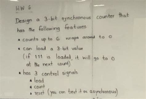 Solved HWG Design A 3 Bit Synchronous Counter That Has The Chegg Com