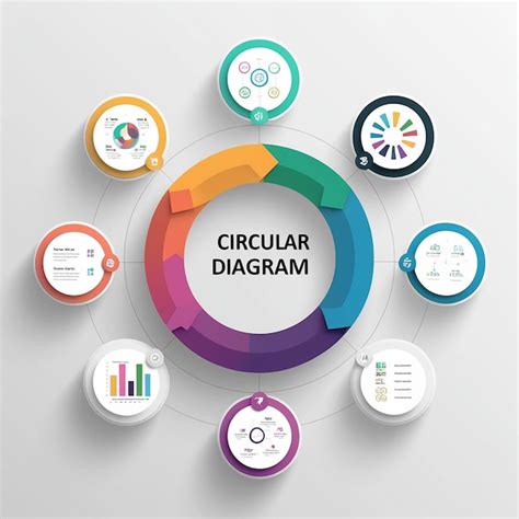 Flat Circular Diagram Infographic Premium Ai Generated Image