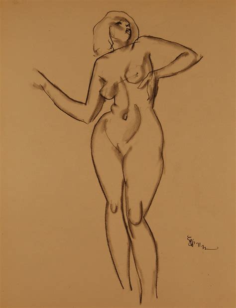 Standing Female Nude Burchfield Penney Art Center