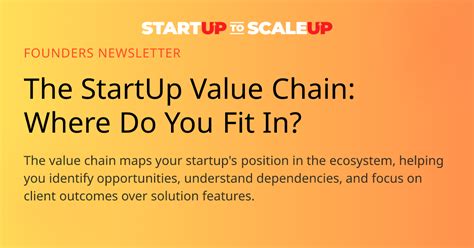 Startup Value Chain Mapping Your Place For Client Success Startup To