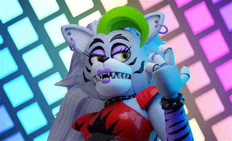 [fnaf Blender] Rainbow Neon Roxanne Wolf Lol By Mariklove2007 On Deviantart