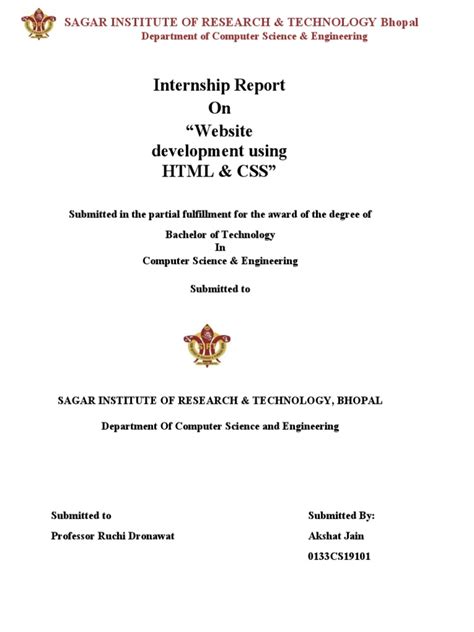Akshat Jain Intern Report Pdf Java Script World Wide Web