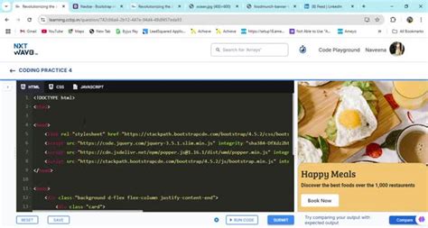 Naveena Nagaboina On Linkedin 30daysofcode Ccbp Nxtwave Ccbpian Html Css Bootstrap Coding