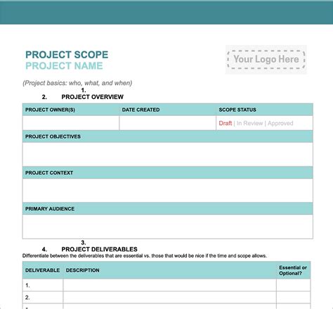 Project Scope Document Template Way Forth Collective