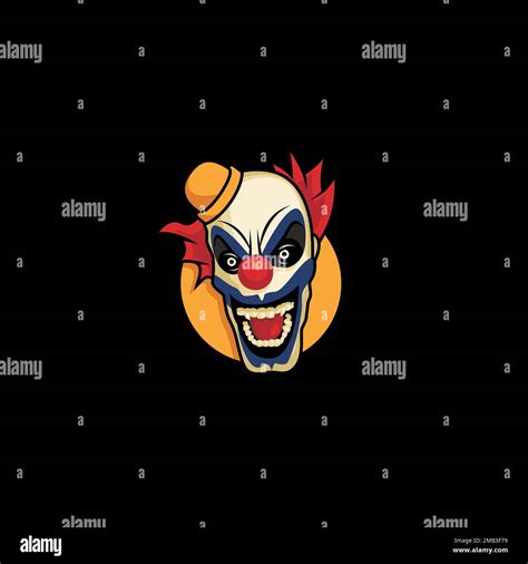 Creepy Clown Logo Or Character Design Stock Vector Image And Art Alamy