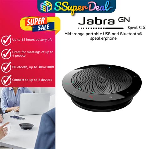 Jabra Speak 510 Jabra Speak 510 Wireless Bluetooth Speaker For Softphone And Mobile Phone