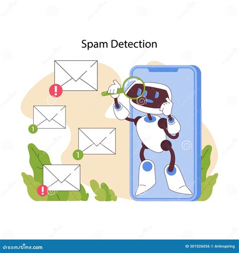 Spam Detection Concept Flat Vector Illustration Stock Vector Illustration Of Data Tech