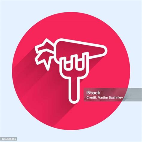 긴 그림자 배경으로 격리 된 화이트 라인 당근 아이콘 빨간색 원 버튼입니다 벡터 건강한 식생활에 대한 스톡 벡터 아트 및 기타 이미지 건강한 식생활 그림자 긴
