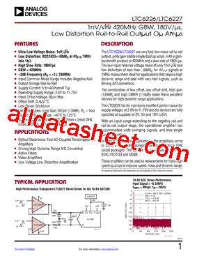 Ltc6228 Datasheetpdf Analog Devices