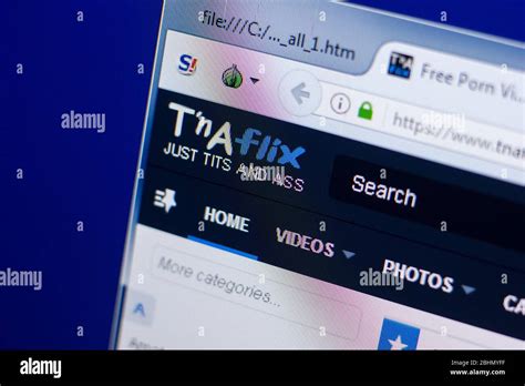 Ryazan Russia May Tnaflix Website On The Display Of Pc Tnaflix Com Stock