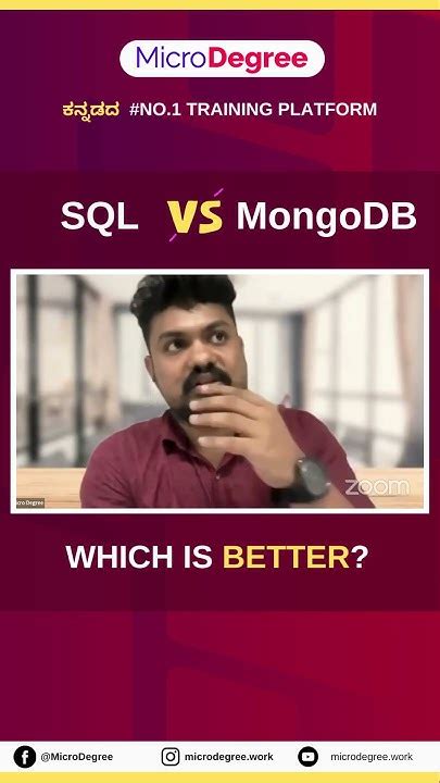 Sql Vs Mongodb Which Is Better Answered In Kannada Shorts Youtube