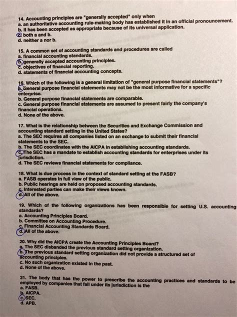 Solved Accounting Principles Are Generally Accepted Chegg