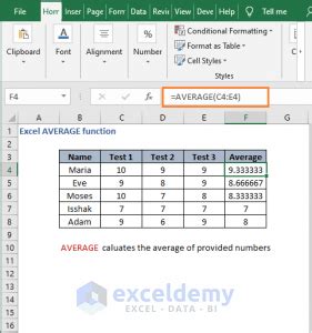 How To Use Average Function In Excel Examples Exceldemy