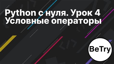 Python с нуля Урок 4 Условные операторы If Elif Else Youtube