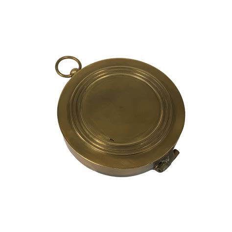Antiqued Brass Compass With Lid Schooner Bay