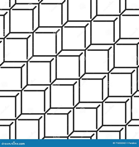Isometric Cube Pattern Stock Vector Illustration Of Continuous 71655242
