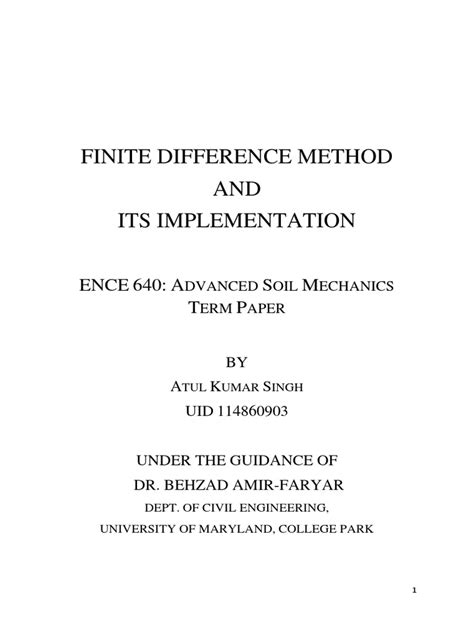 Finite Difference Method Implementation For Groundwater Modelling Pdf Finite Difference