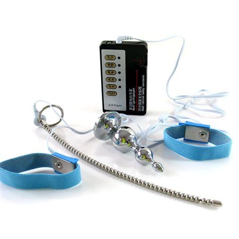 Electric Shock Orgasm Anal Plug Penis Rings Unique Design Urethral Plug Medical Themed Toy Kit