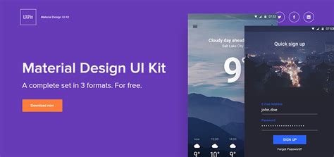 Free Material Design UI Kit Top Free Kits And Icon Sets