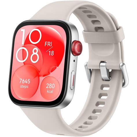 Smartwatch Huawei Watch Fit 3 Silver Body With White Fluoroelastomer