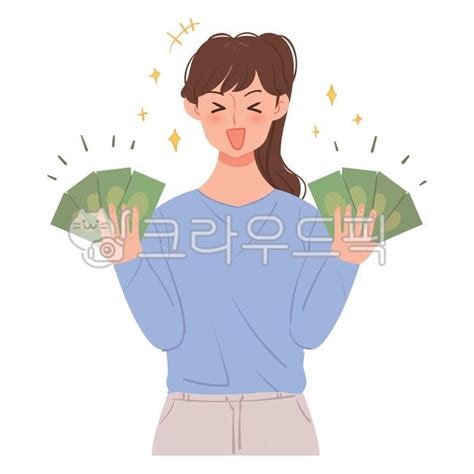 지폐 금전 수익 경제 비즈니스 사진이미지일러스트캘리그라피 Woocat작가