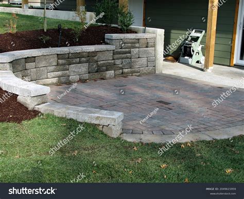 Curved Block Wall Paver Deck Images Stock Photos Vectors Shutterstock