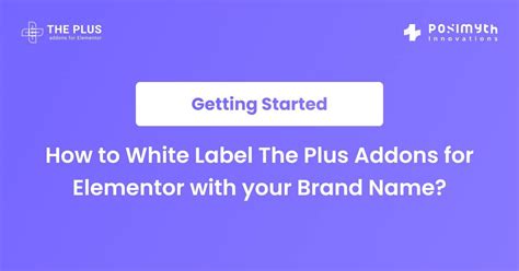 How To White Label The Plus Addons For Elementor With Your Brand Name The Plus Addons For