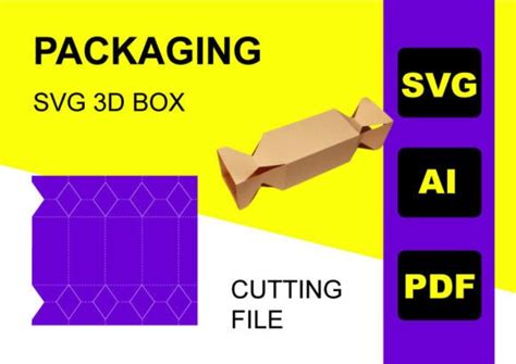 Mini Candy Box Template Graphic By Everytaste · Creative Fabrica