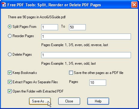 Extract Pdf Bookmarks As Separate Files