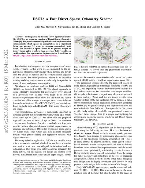 pdf dsol a fast direct sparse odometry scheme