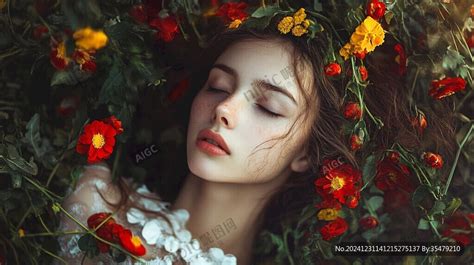Ai创作图花中睡美人 唯美花间美人 花丛里躺着的女孩 唯美少女与花系列 花儿美女花与少女 唯美花儿少女 花丛中少女 鲜花遮挡脸部 花花季少女女人花 夏日花下少女 浪漫森系小美女 花丛中的少女