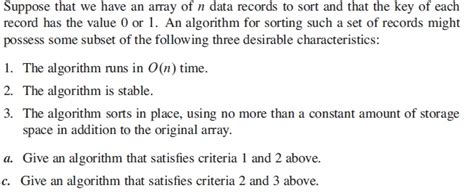 Solved Show That There Is No Comparison Sort Whose Running