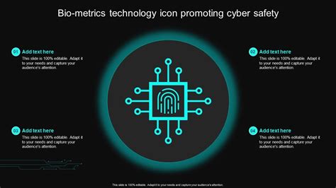 Bio Metrics Technology Icon Promoting Cyber Safety Ppt Powerpoint