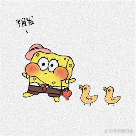 超级可爱的海绵宝宝简笔画怎么画简单又好看（高清19张） 简笔画图片大全