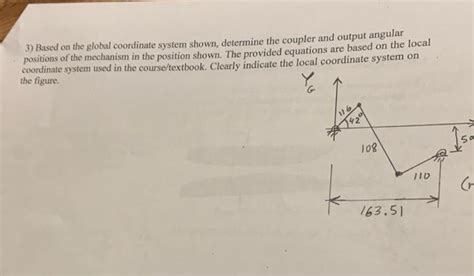 Solved 3 Based On The Global Coordinate System Shown