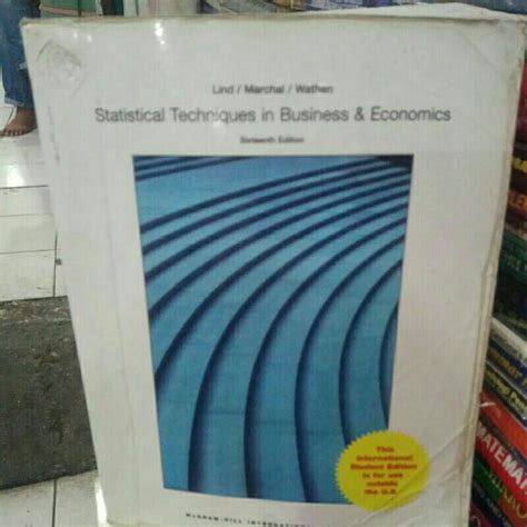 Jual Buku Bekas Statistical Techniques In Business And Economics Lind Shopee Indonesia
