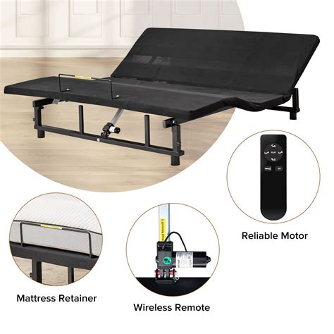 Adjustable Bed Frame With Remote Electric Bed Frames Queen Size Metal