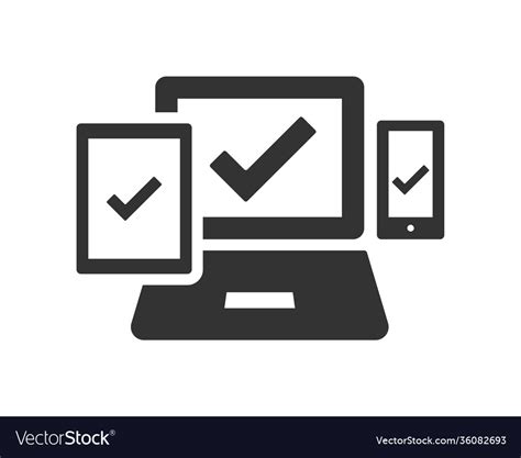 cross platform software icon 3 types devices vector image