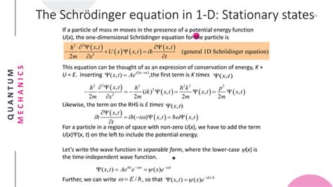 Schrödinger Wave Equation Pptx Physics Science
