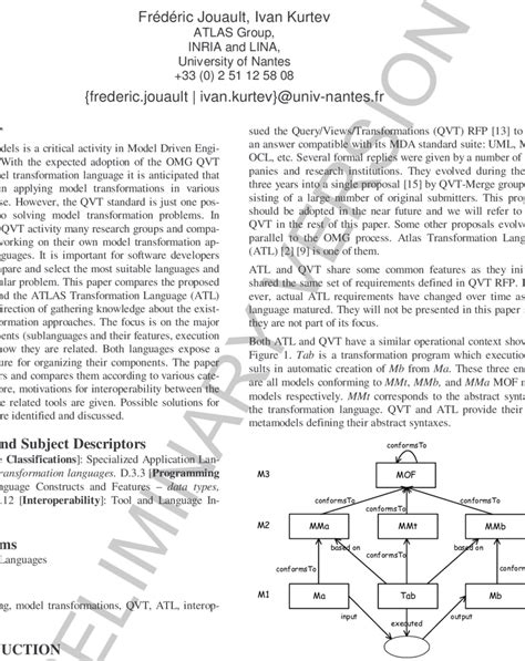 Operational Context Of Atl And Qvt Download Scientific Diagram