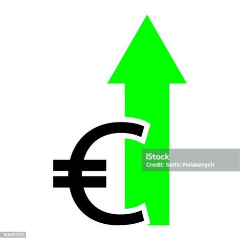 녹색 위쪽 화살표가 있는 유로 기호 동전 벡터 그림입니다 주당순이익 10 가격에 대한 스톡 벡터 아트 및 기타 이미지 가격 개념 경제 Istock