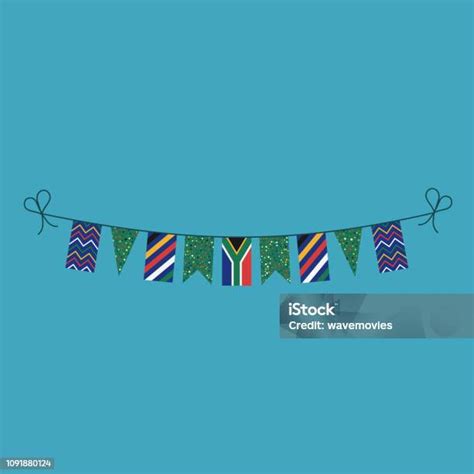 멧 새 플래그 남아 프리 카 공화국에 대 한 평면 디자인에 국경일 휴일 훈장 남아프리카공화국에 대한 스톡 벡터 아트 및 기타