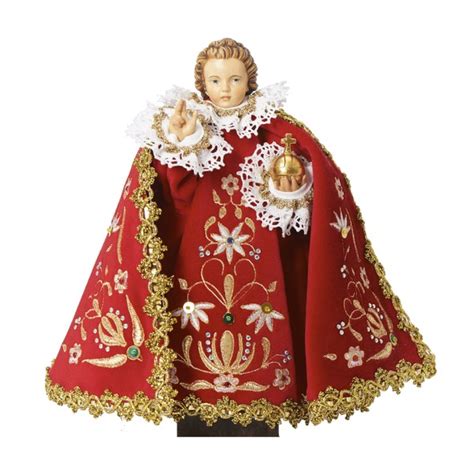 Custom Infant Jesus Of Prague Dressed Wooden Statue Set Carlo