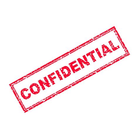 Stamp Confidential Symbol Of Secrecy Confidential Grunge Rubber Stamp