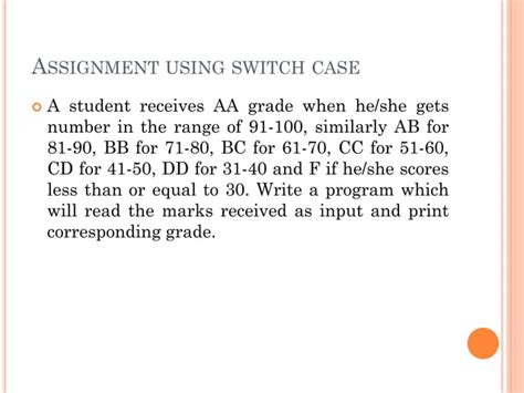 Control Flow Statements And Datatypes In C Ppt