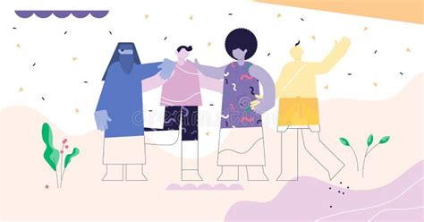 Diversity Modern Abstract Concept Flat Vector Illustration Stock Vector Illustration Of Person